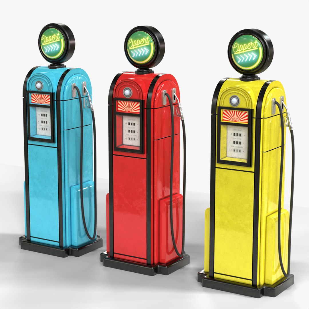 Retro Gasolin Pump 3D Model - TurboSquid 1972947