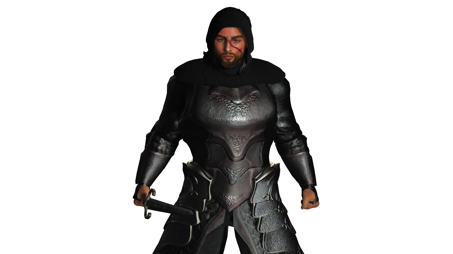 Aaa 3d Fantasy Male Assassin Realistic Rigged Game Character 3d Model Turbosquid 2094324