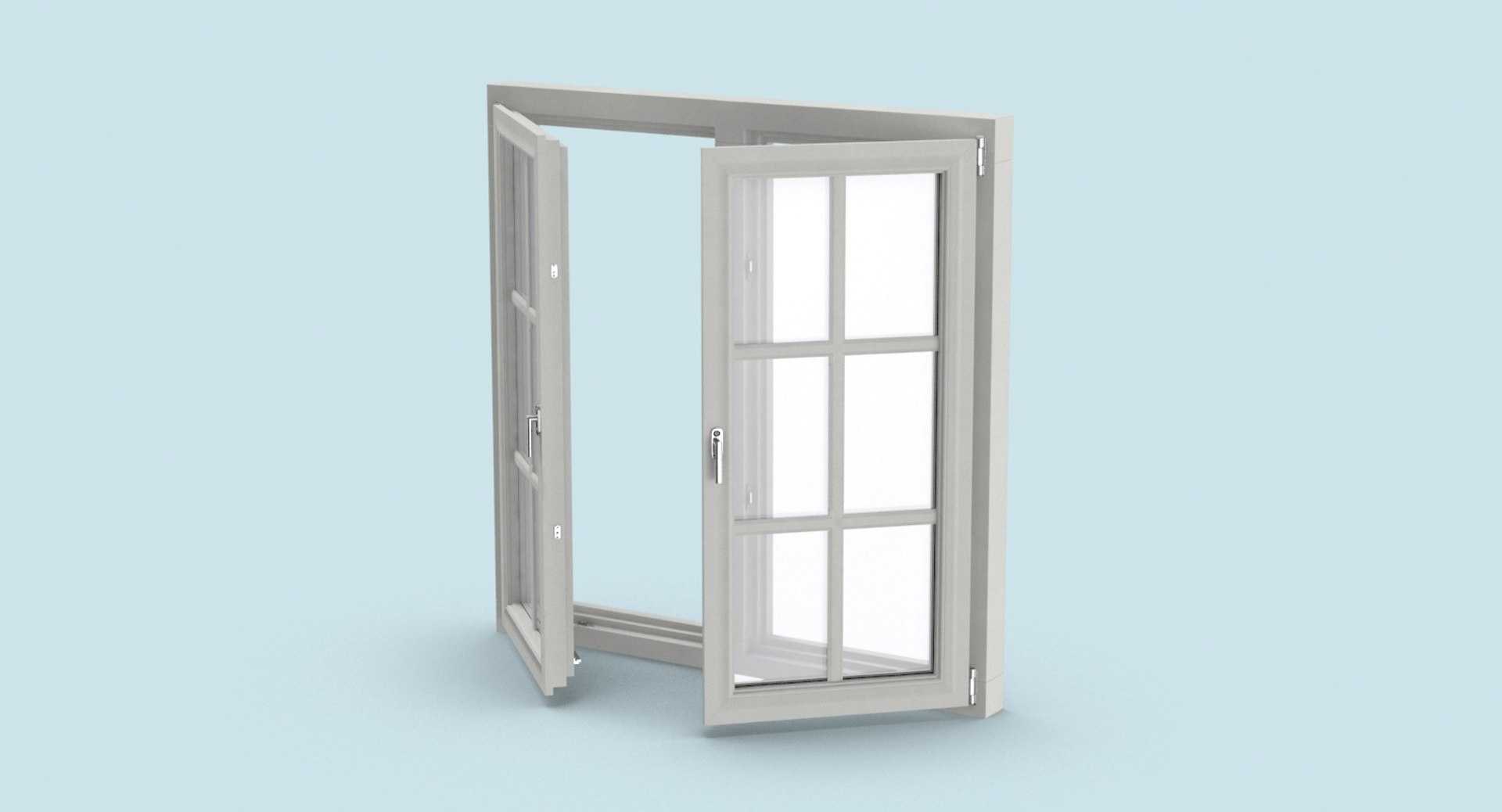 Standard-windows---window-4-half-open 3D - TurboSquid 1246245