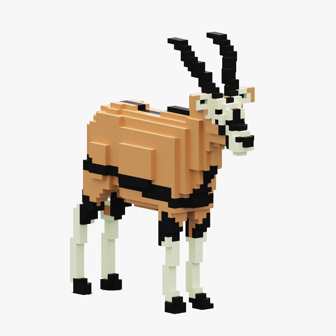 3D Voxel Oryx - TurboSquid 1946231