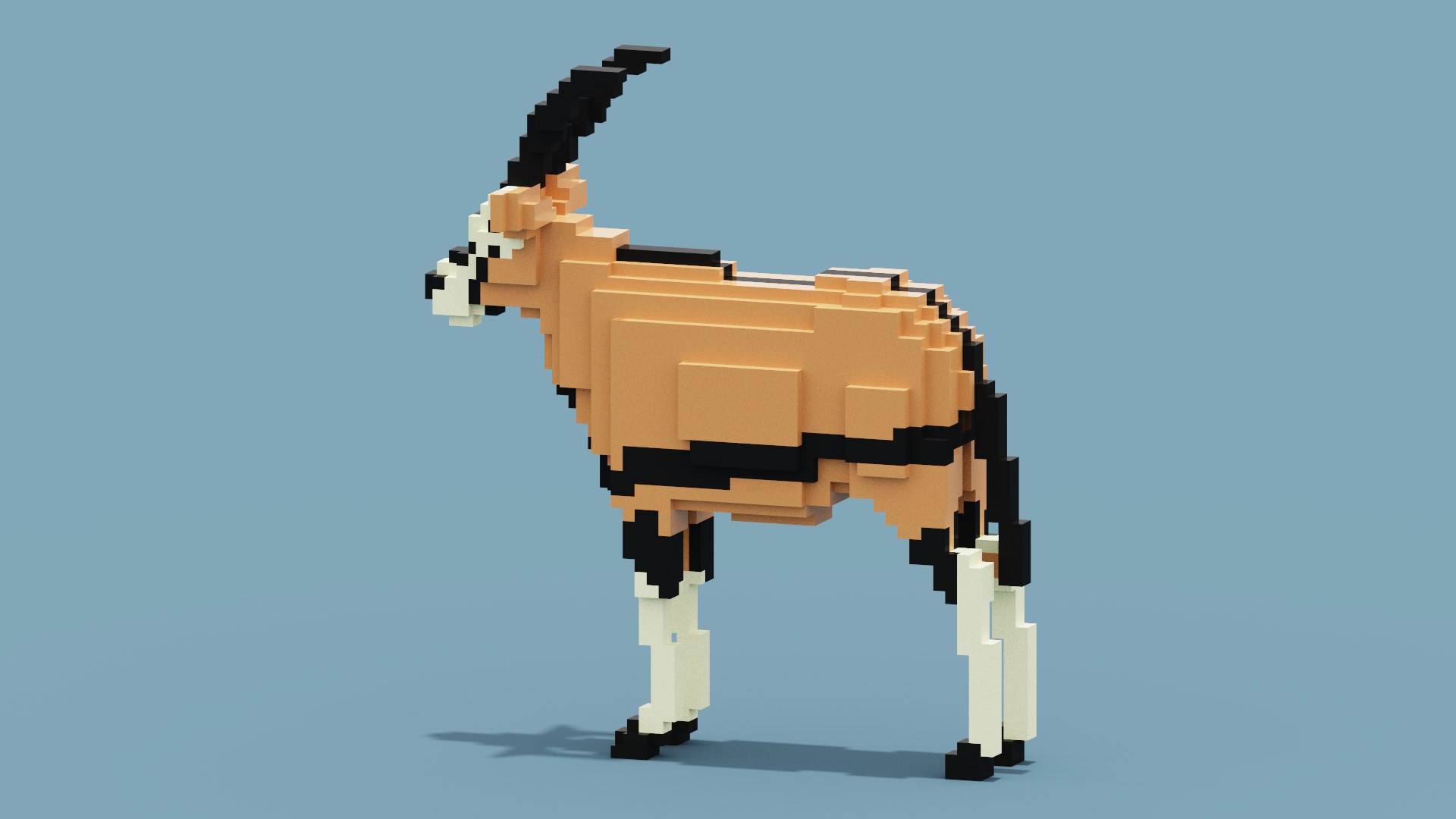 3D Voxel Oryx - TurboSquid 1946231