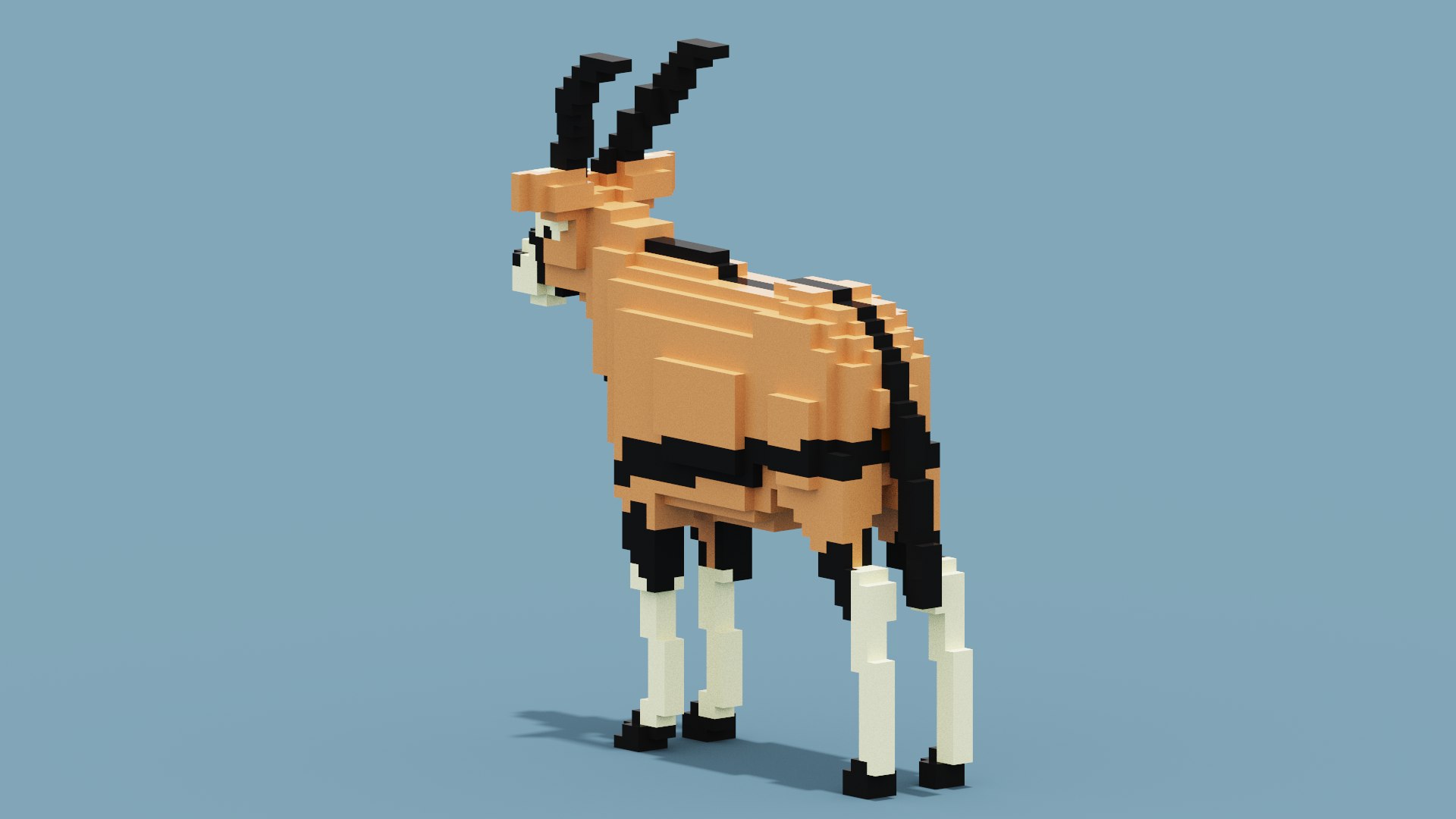 3D Voxel Oryx - TurboSquid 1946231