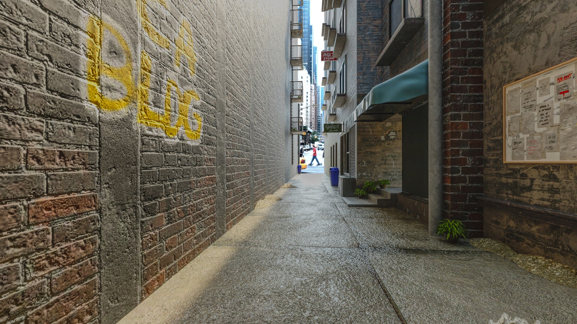 3D Simple Street Way Model - TurboSquid 2225279