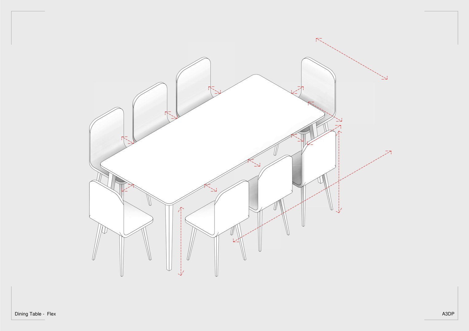 Parametric Revit Dining Table 3D Model - TurboSquid 1588352