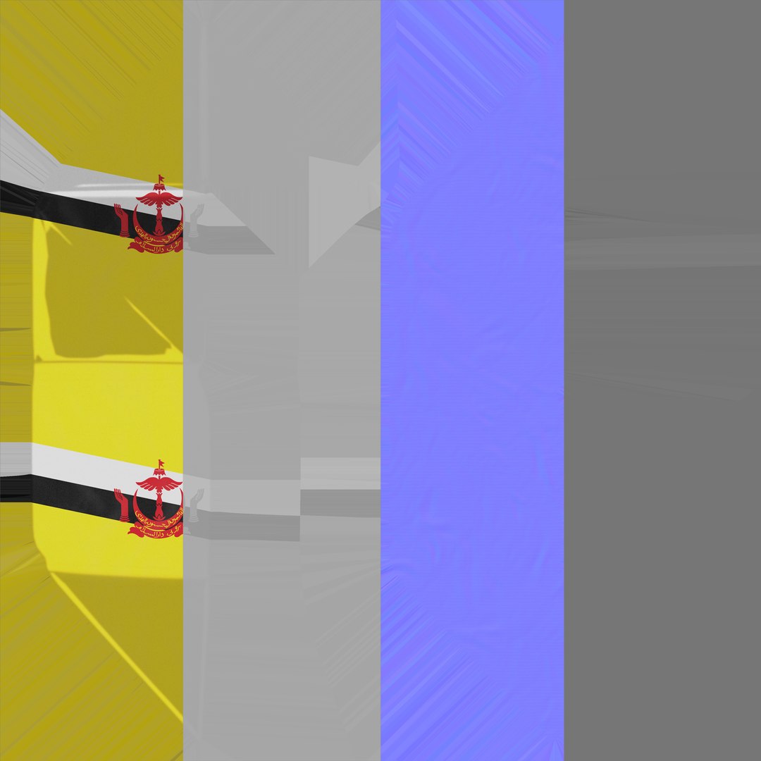 3D Flag Folded Triangle Brunei - TurboSquid 1577404