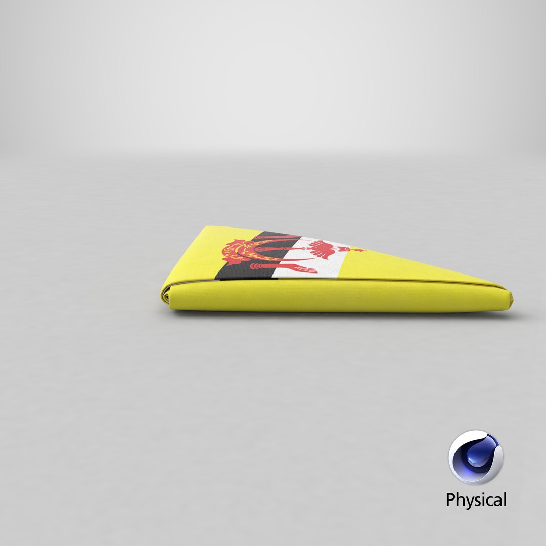 3D Flag Folded Triangle Brunei - TurboSquid 1577404