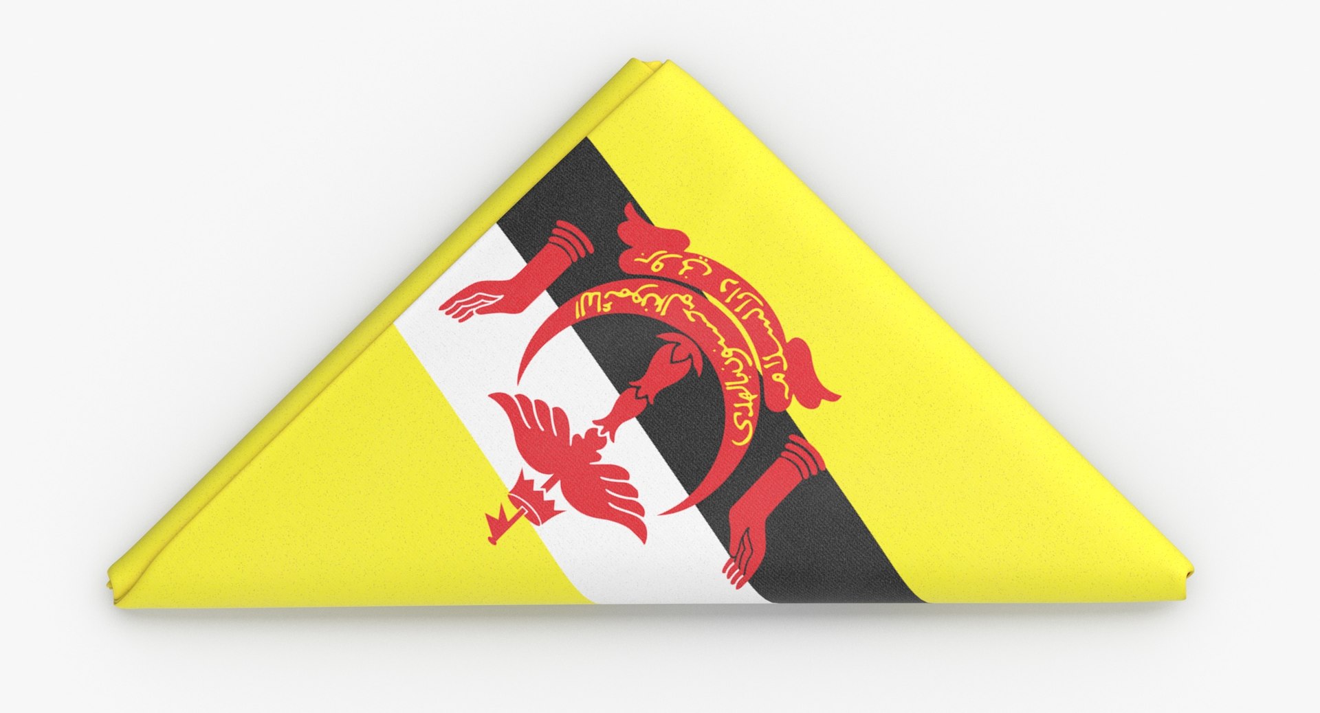 3D Flag Folded Triangle Brunei - TurboSquid 1577404