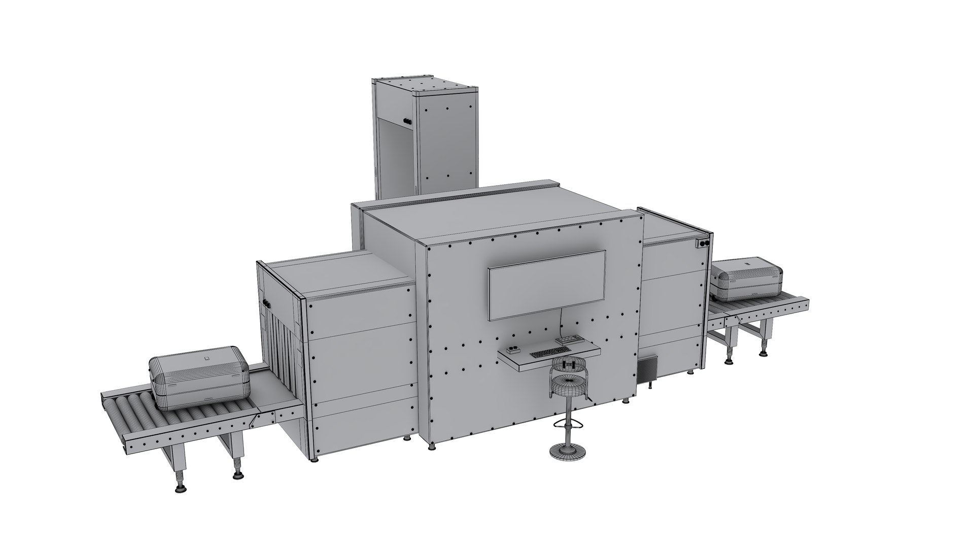 Airport Security Checkpoint 3D Model - TurboSquid 2212119
