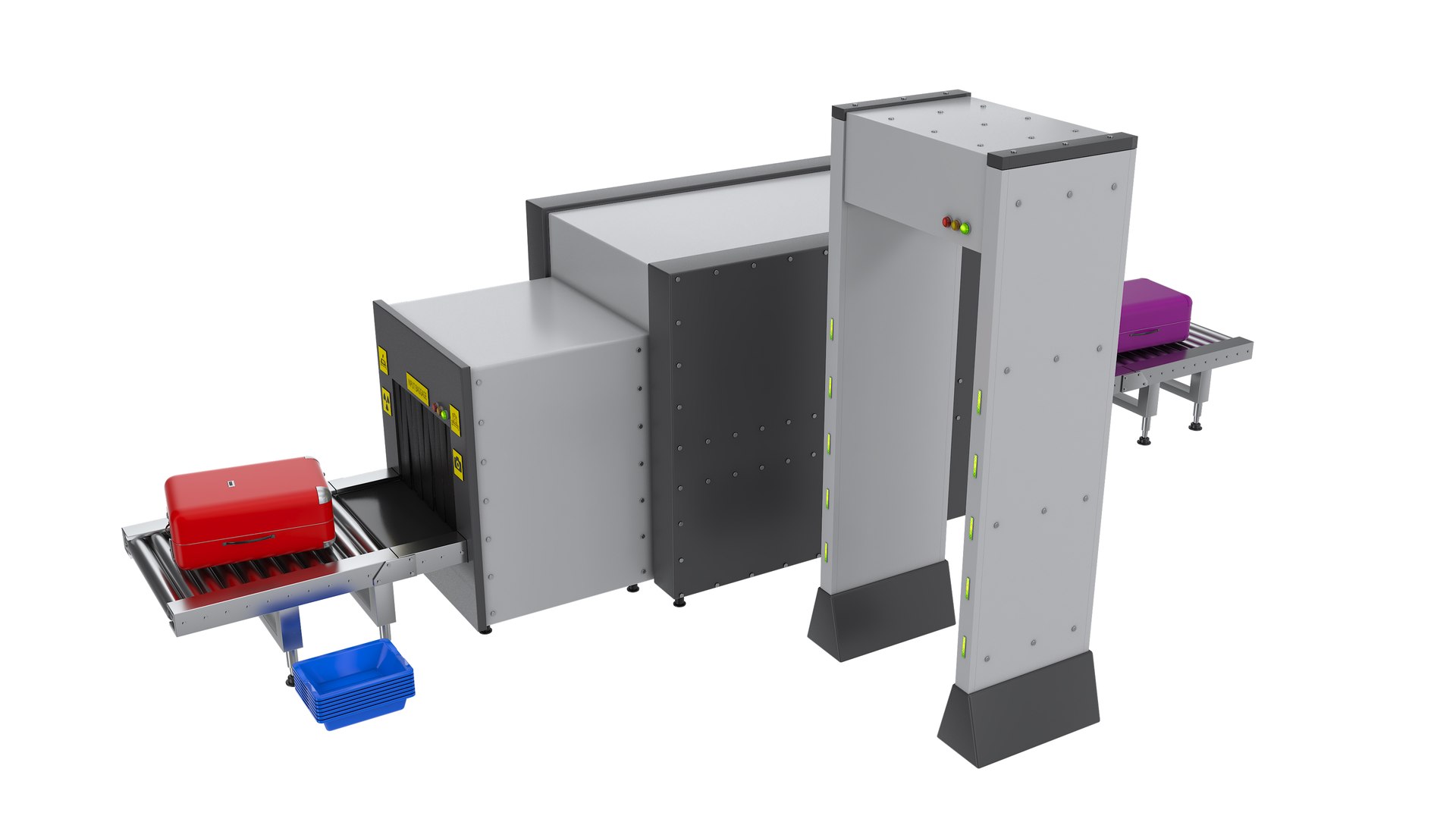 Airport Security Checkpoint 3D Model - TurboSquid 2212119