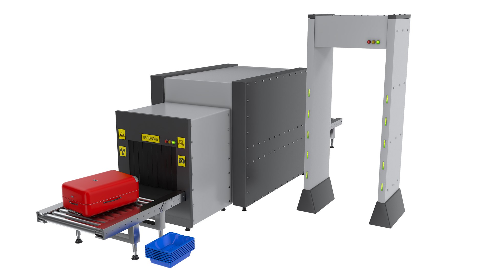 Airport Security Checkpoint 3D Model - TurboSquid 2212119