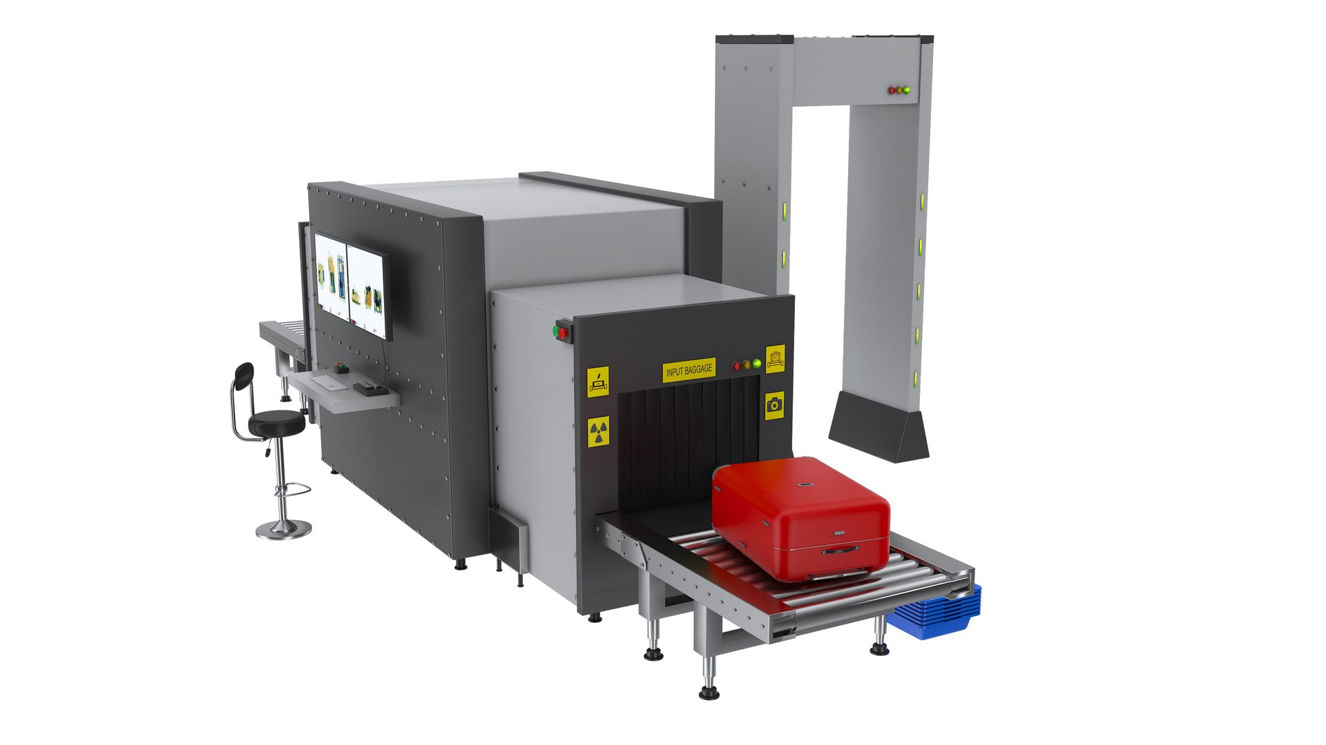 Airport Security Checkpoint 3D Model - TurboSquid 2212119