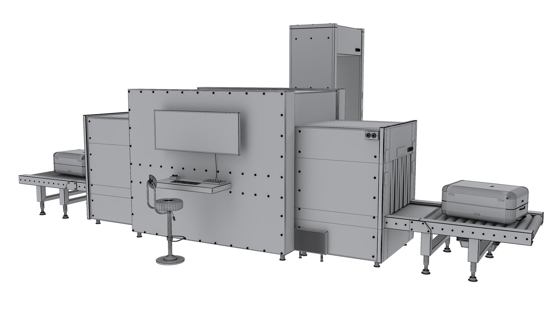 Airport Security Checkpoint 3D Model - TurboSquid 2212119