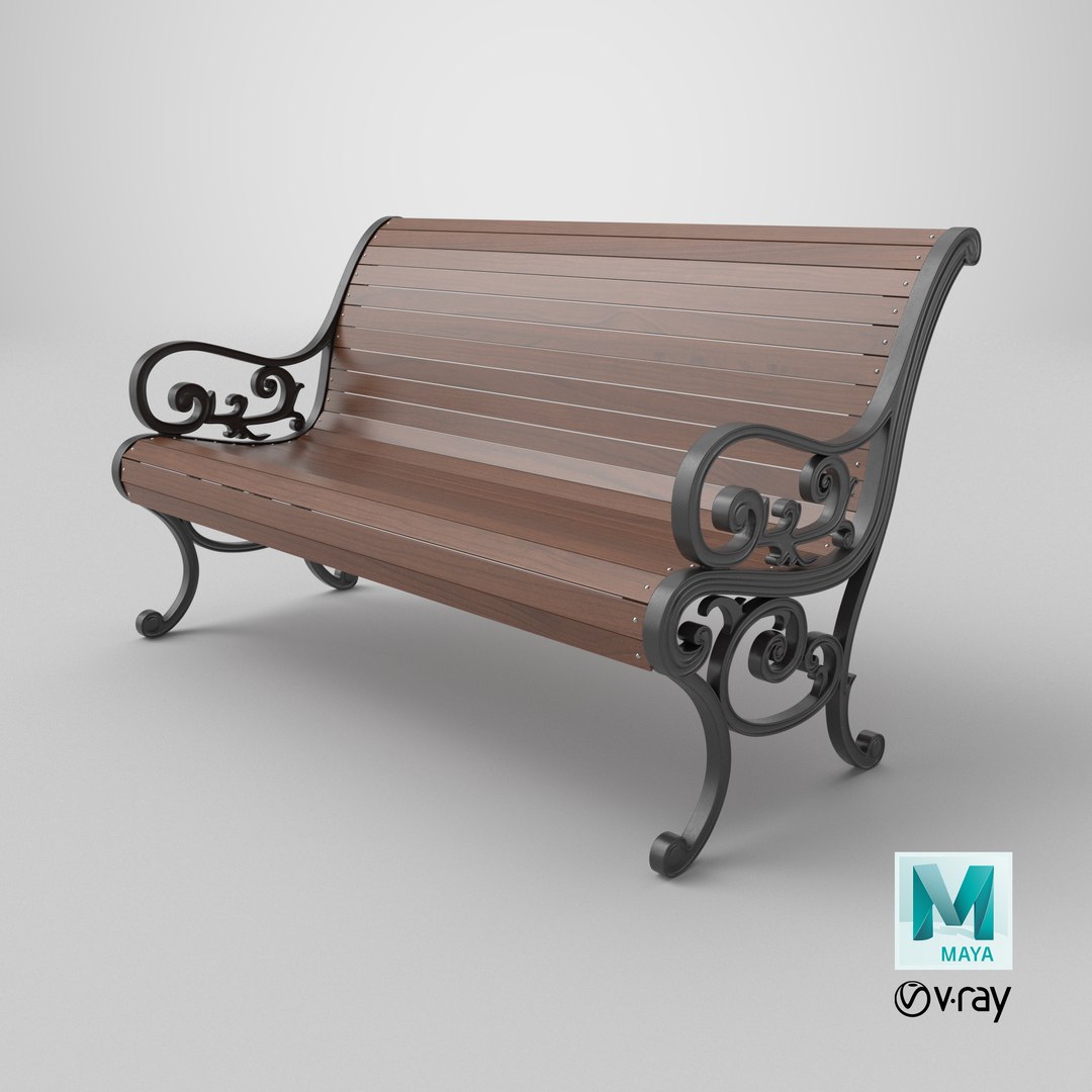 Detailed Park Bench Model - TurboSquid 2189823