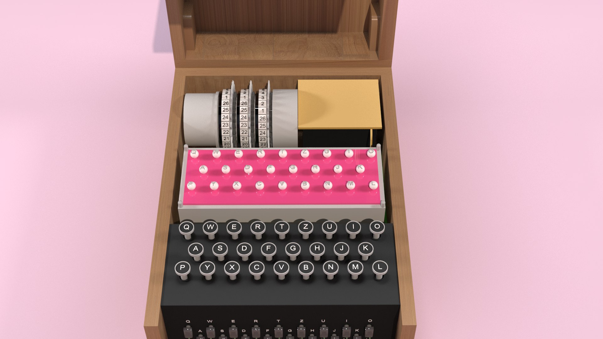 3D Enigma Machine Model - TurboSquid 2357542