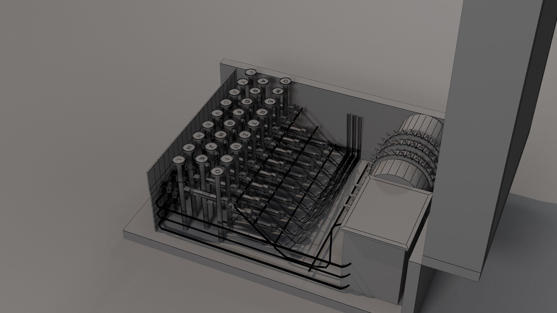 3D Enigma Machine Model - TurboSquid 2357542