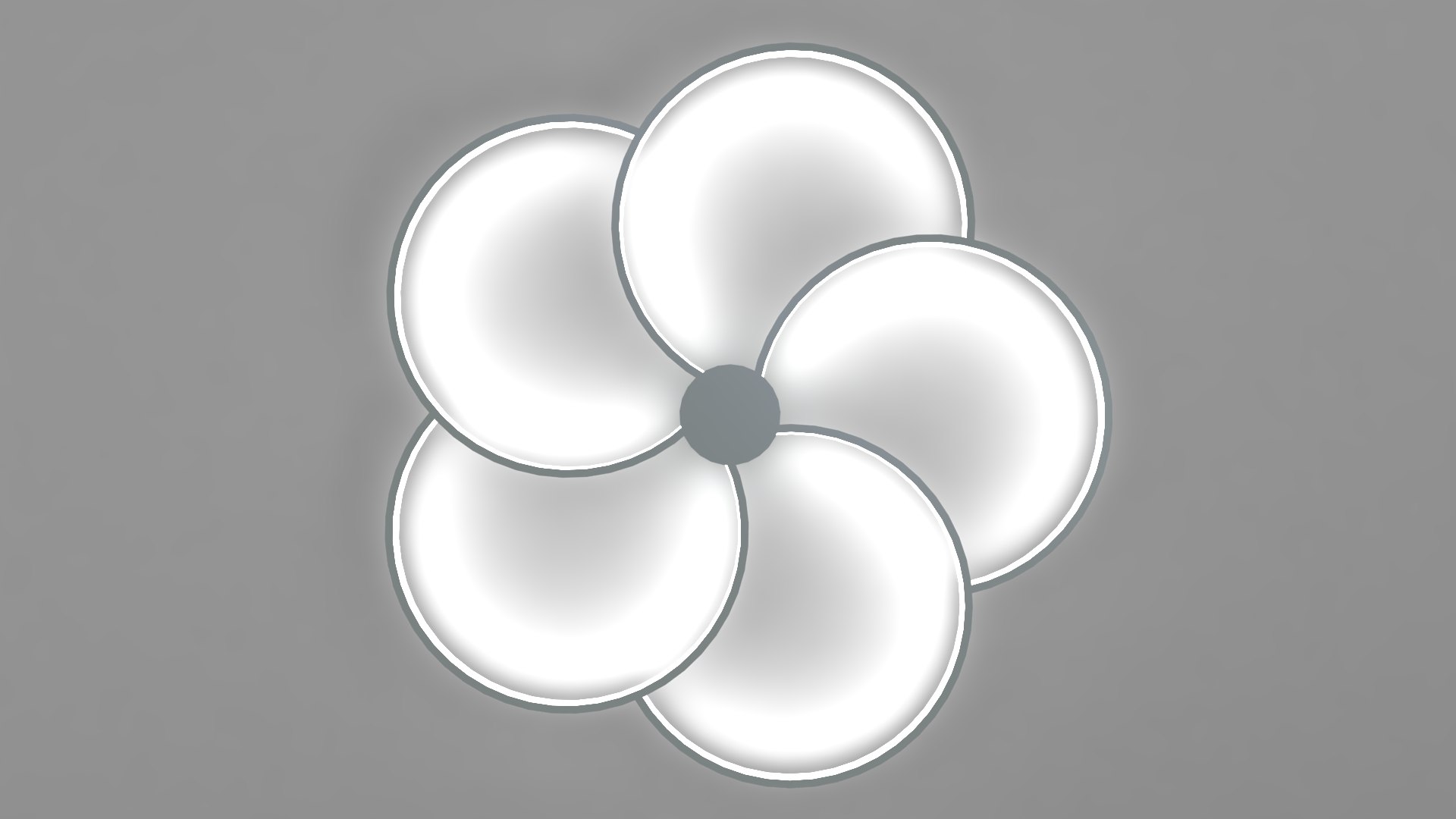 Ceiling Light - Modern Flower Lamp With LED 3D Model - TurboSquid 2056198