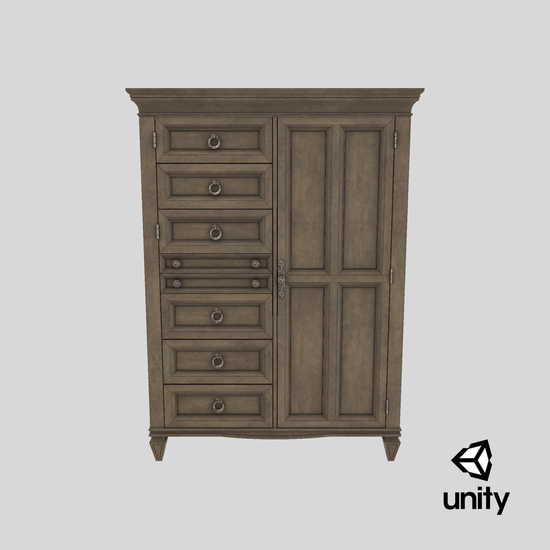 3D classical wardrobe - TurboSquid 1251350
