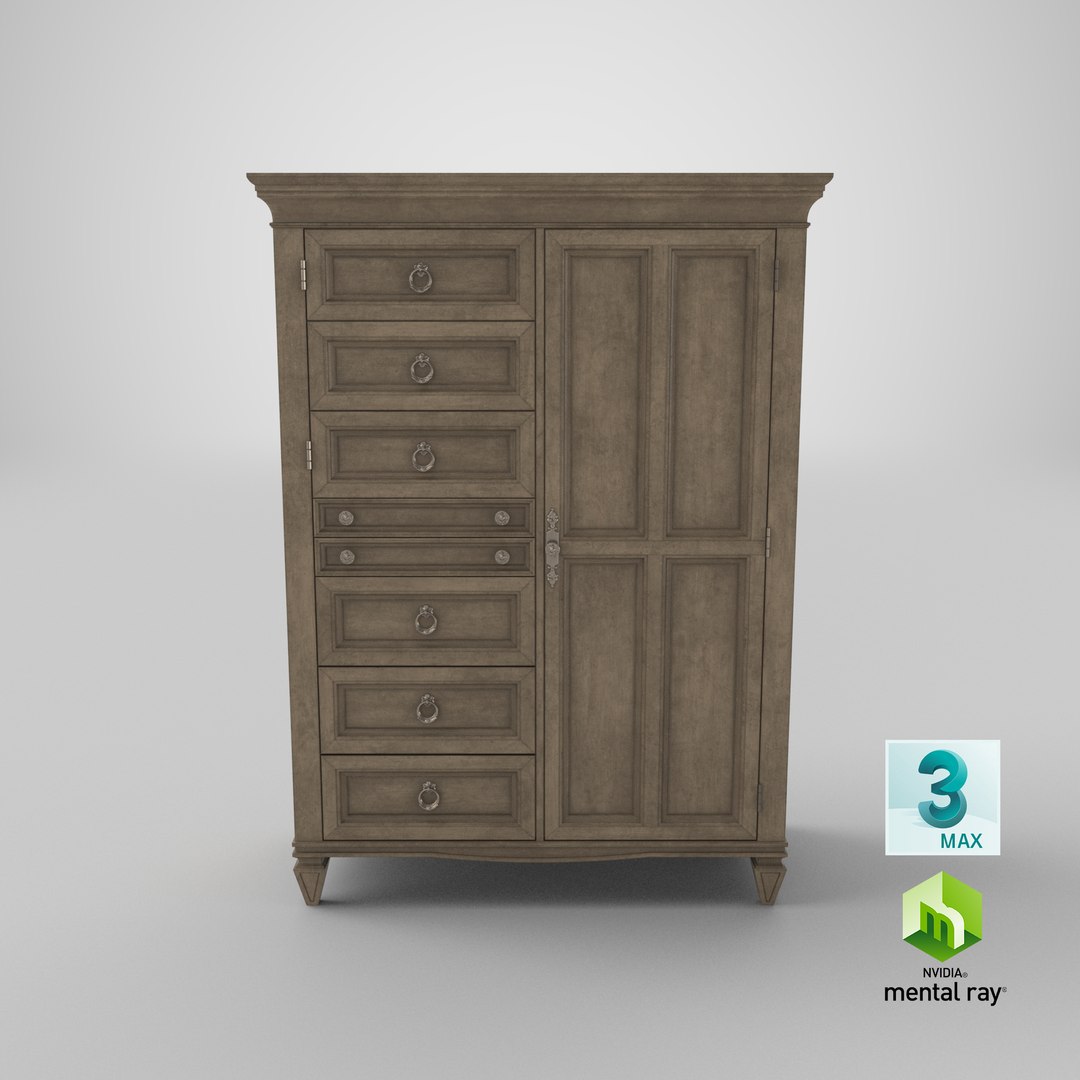 3D classical wardrobe - TurboSquid 1251350