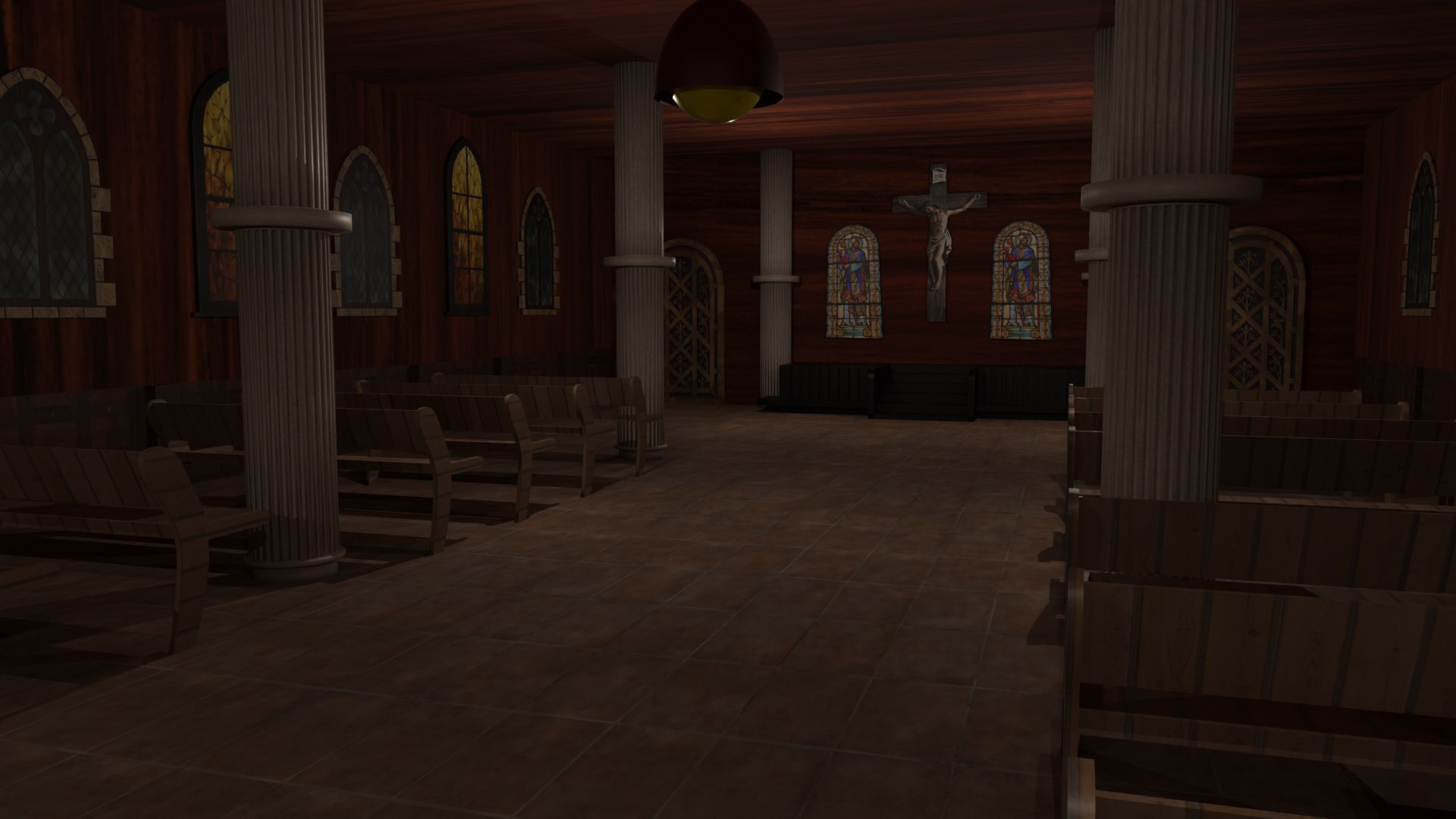 Church Interior 3D Model - TurboSquid 2132122