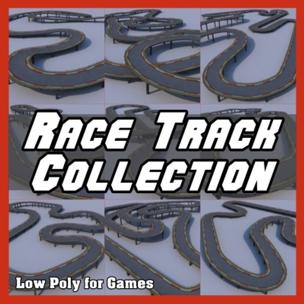 Race track low-poly 3D model - TurboSquid 1569942