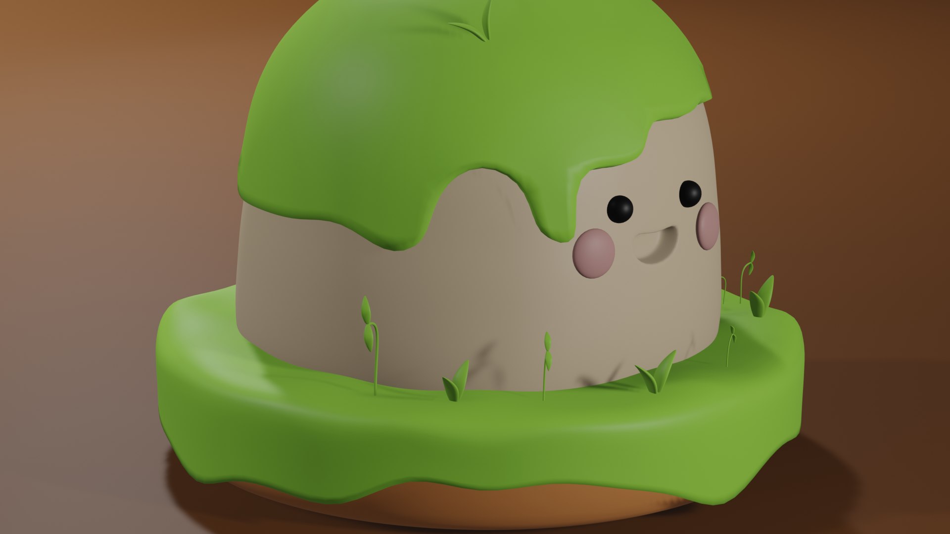 3D model Cute Moss Character - TurboSquid 2163167