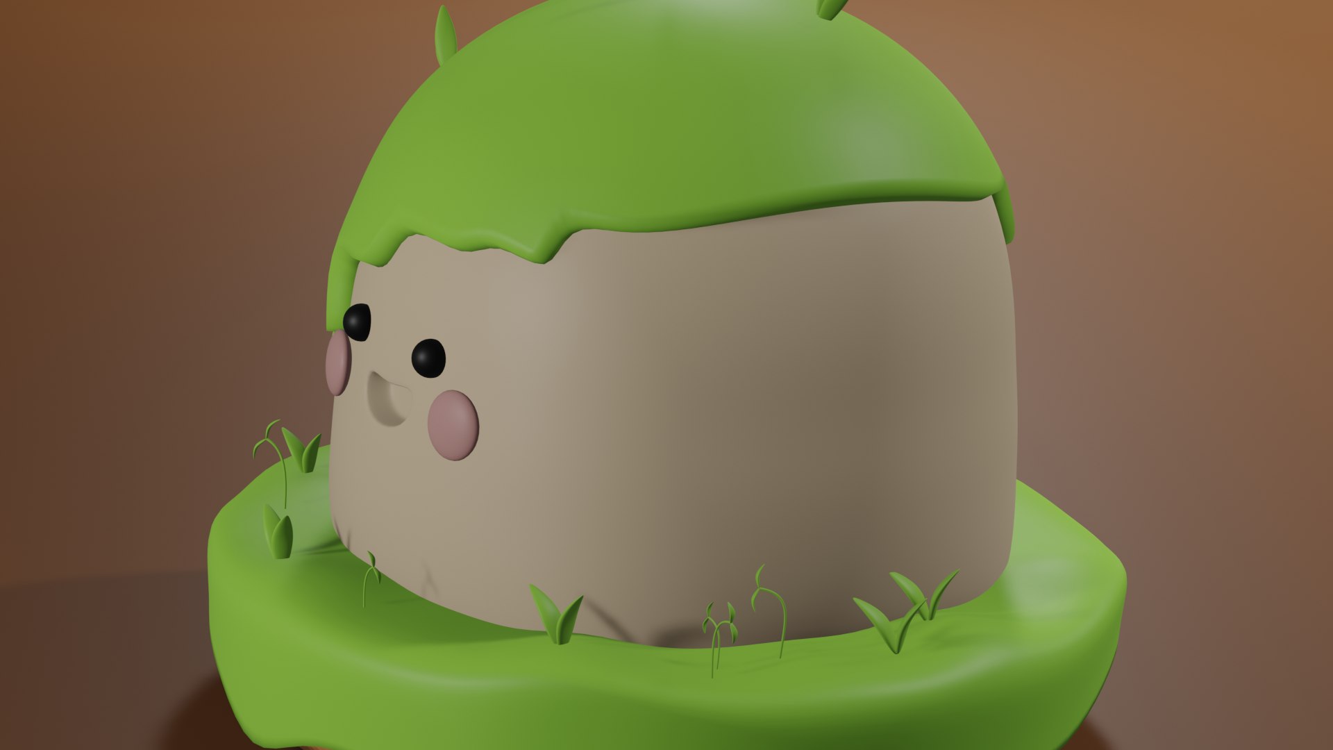 3D model Cute Moss Character - TurboSquid 2163167