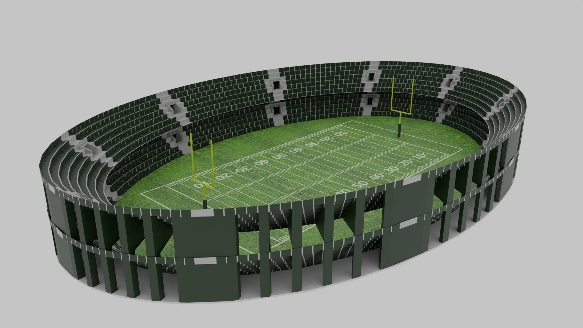 3D American Football Stadium Model - TurboSquid 2140187