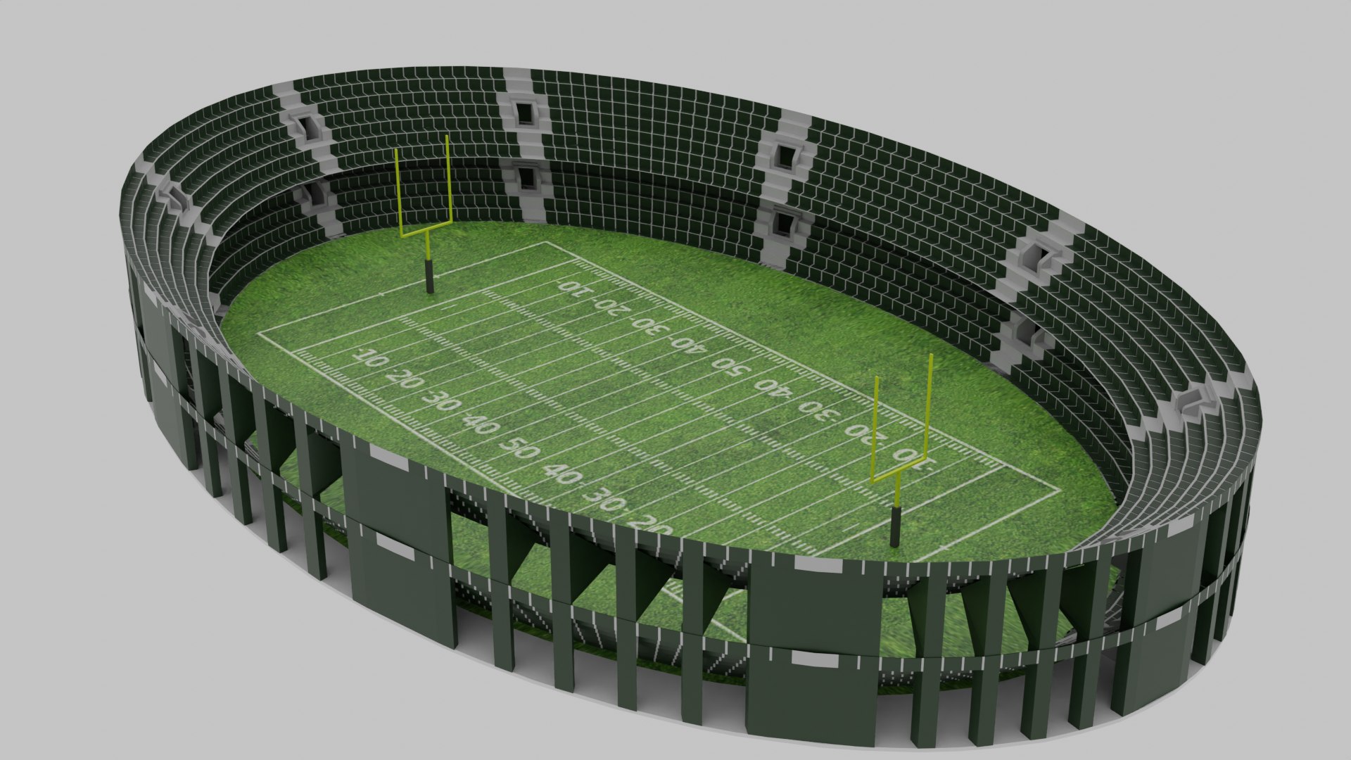 3D American Football Stadium Model - TurboSquid 2140187