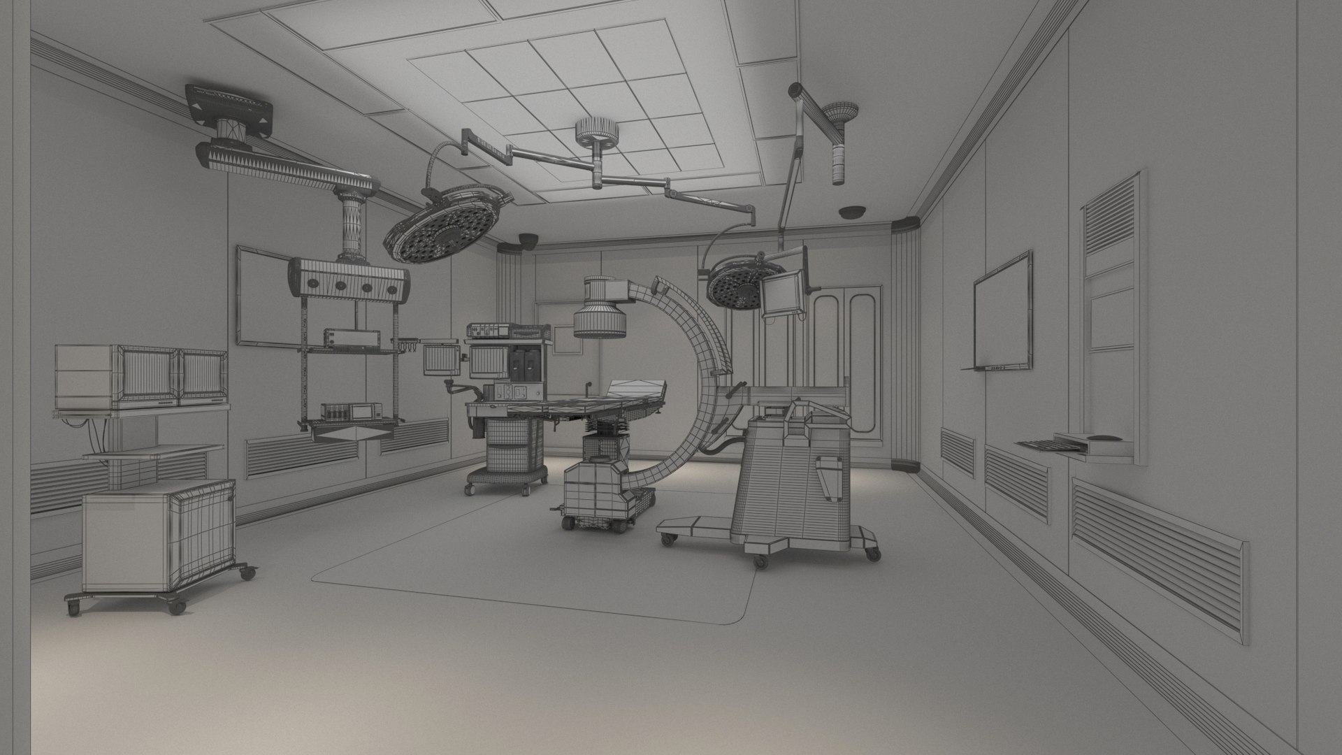 Medical Operating Room 3D Model - TurboSquid 2081831