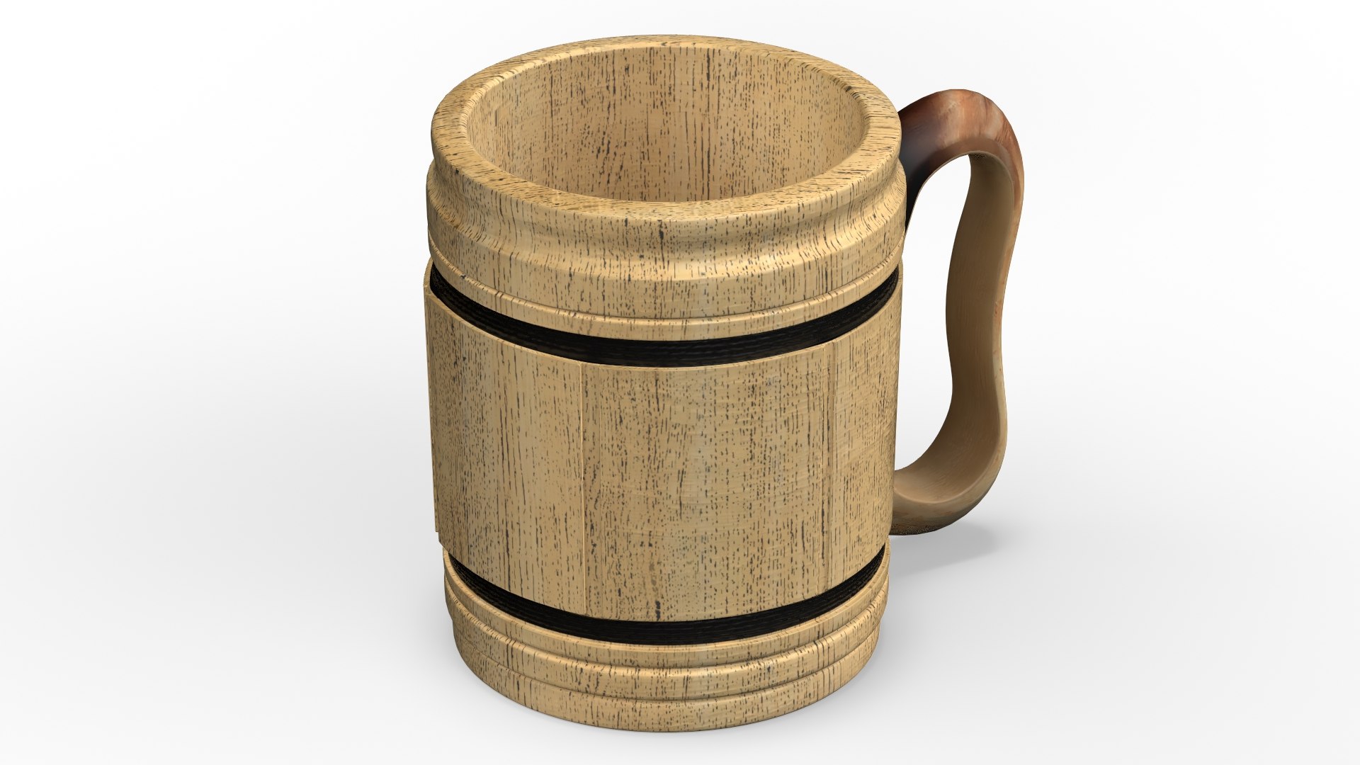Wooden Beer Mug 3D - TurboSquid 2201915