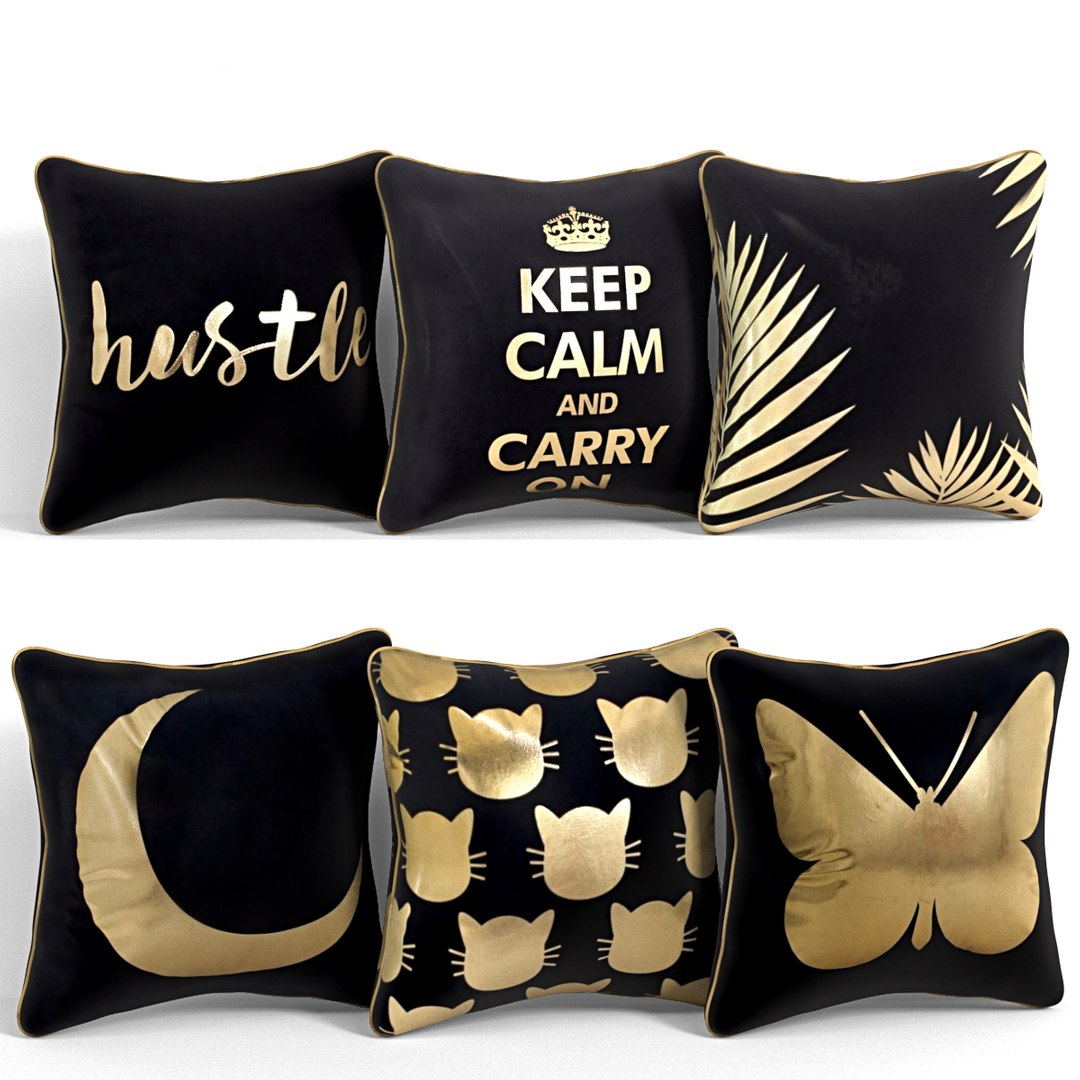 Decorative Pillows Set 126 3D model - TurboSquid 1935408