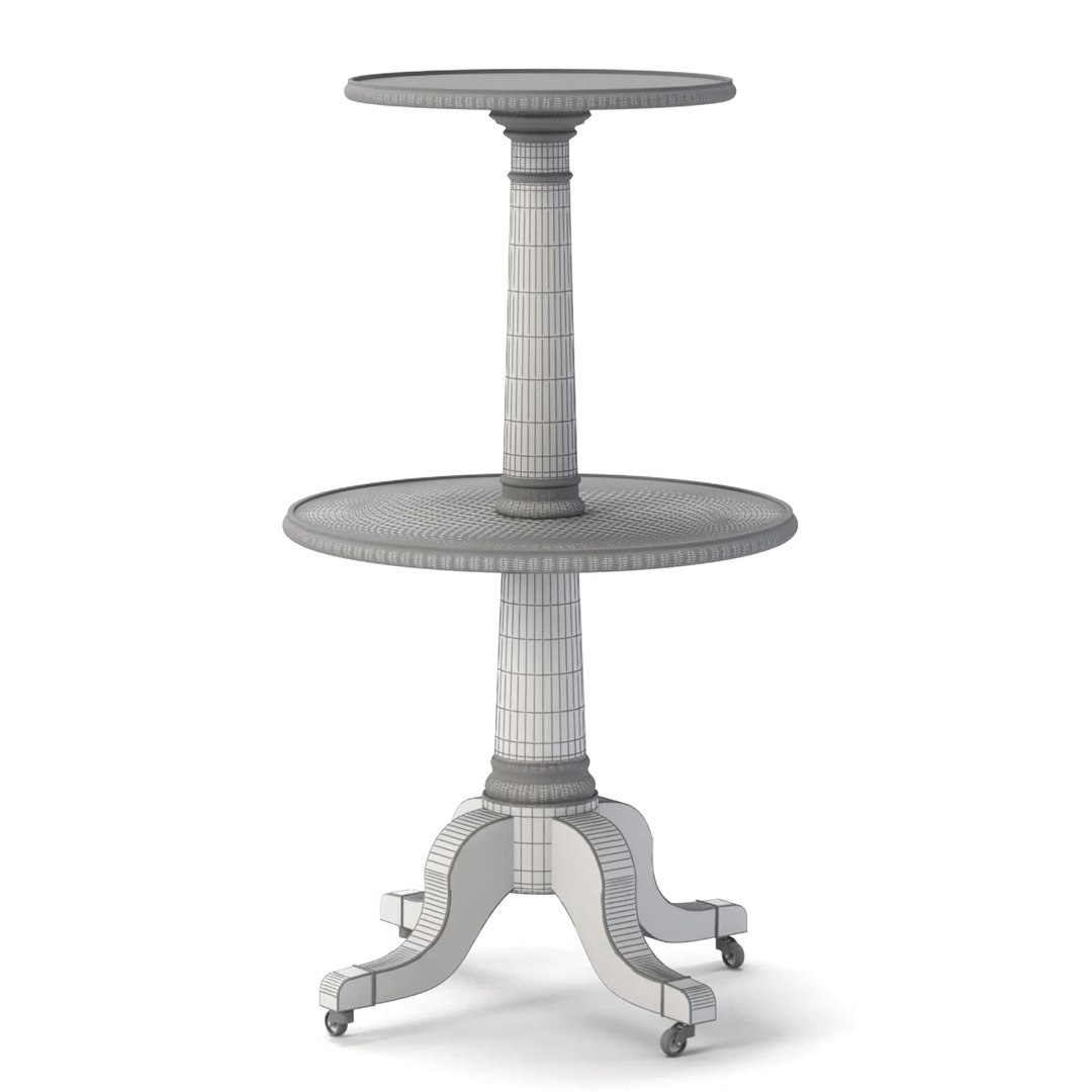 Free 1860s French Two-Tier Round Table 3D model - TurboSquid 1950497