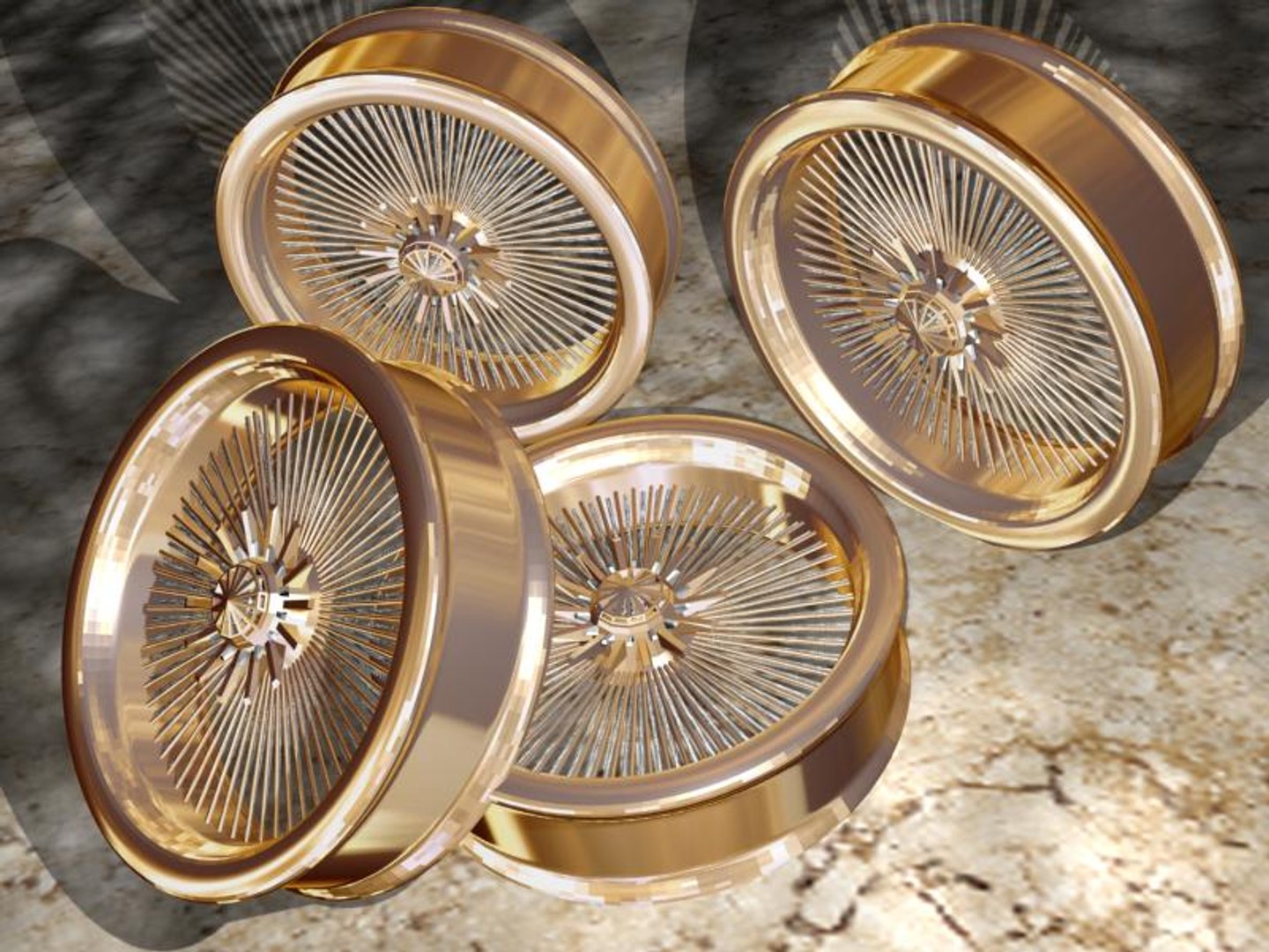 3d model bling spoke rims