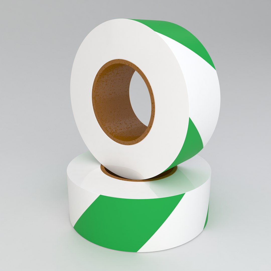 3D Green Barricade Tape - TurboSquid 2344941