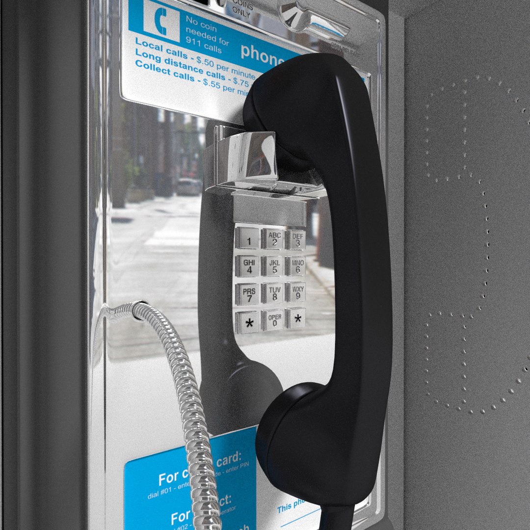 3d Model Payphone Phone