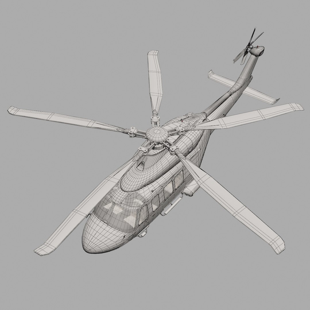 Agustawestland Aw139 Helicopter 3d Max