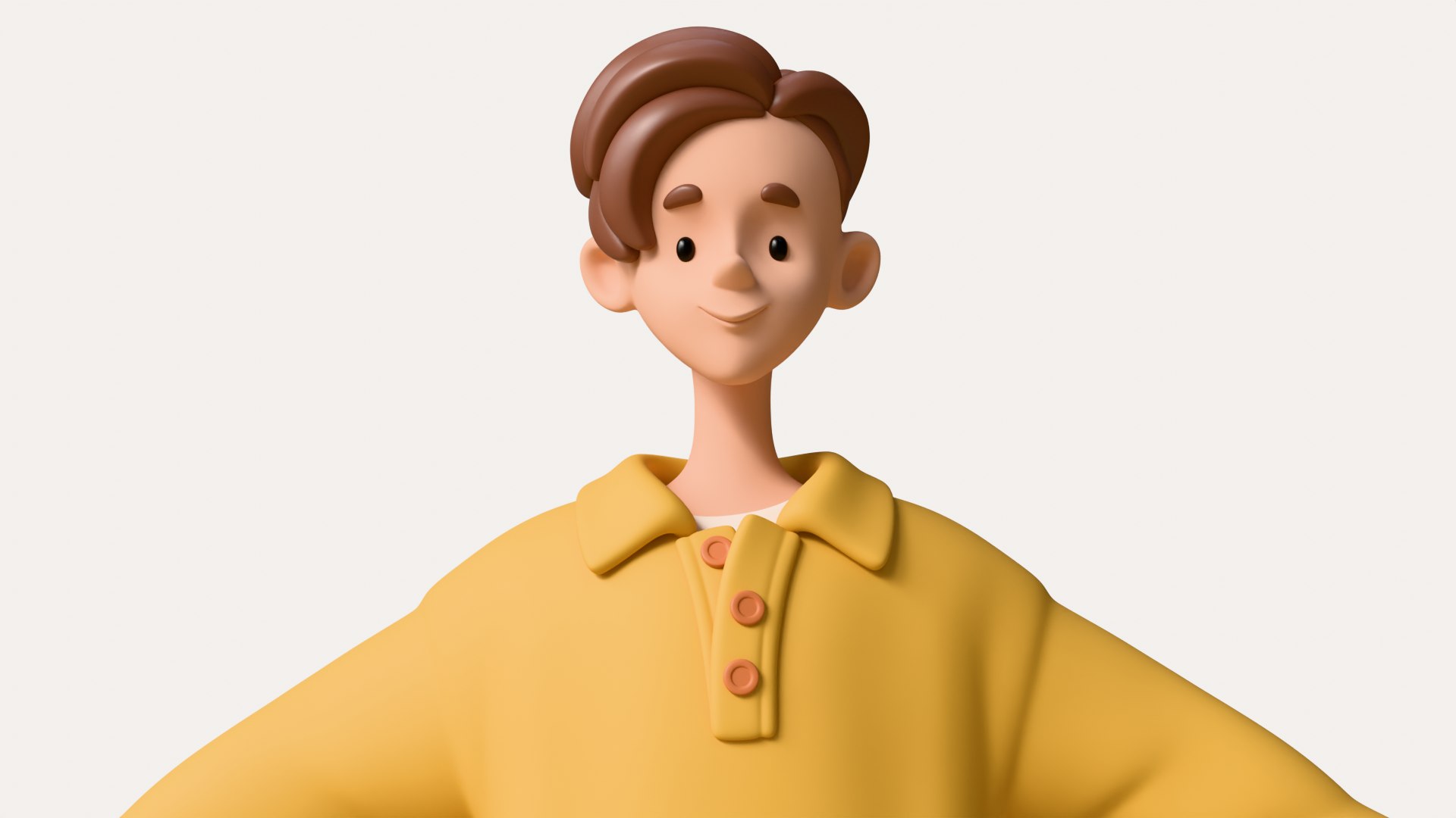 Cartoon Young Man Model - TurboSquid 2285290