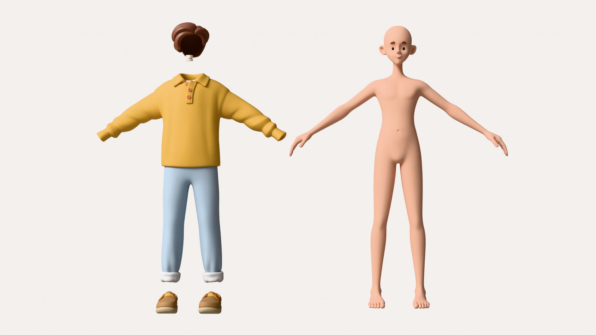 Cartoon Young Man Model - TurboSquid 2285290