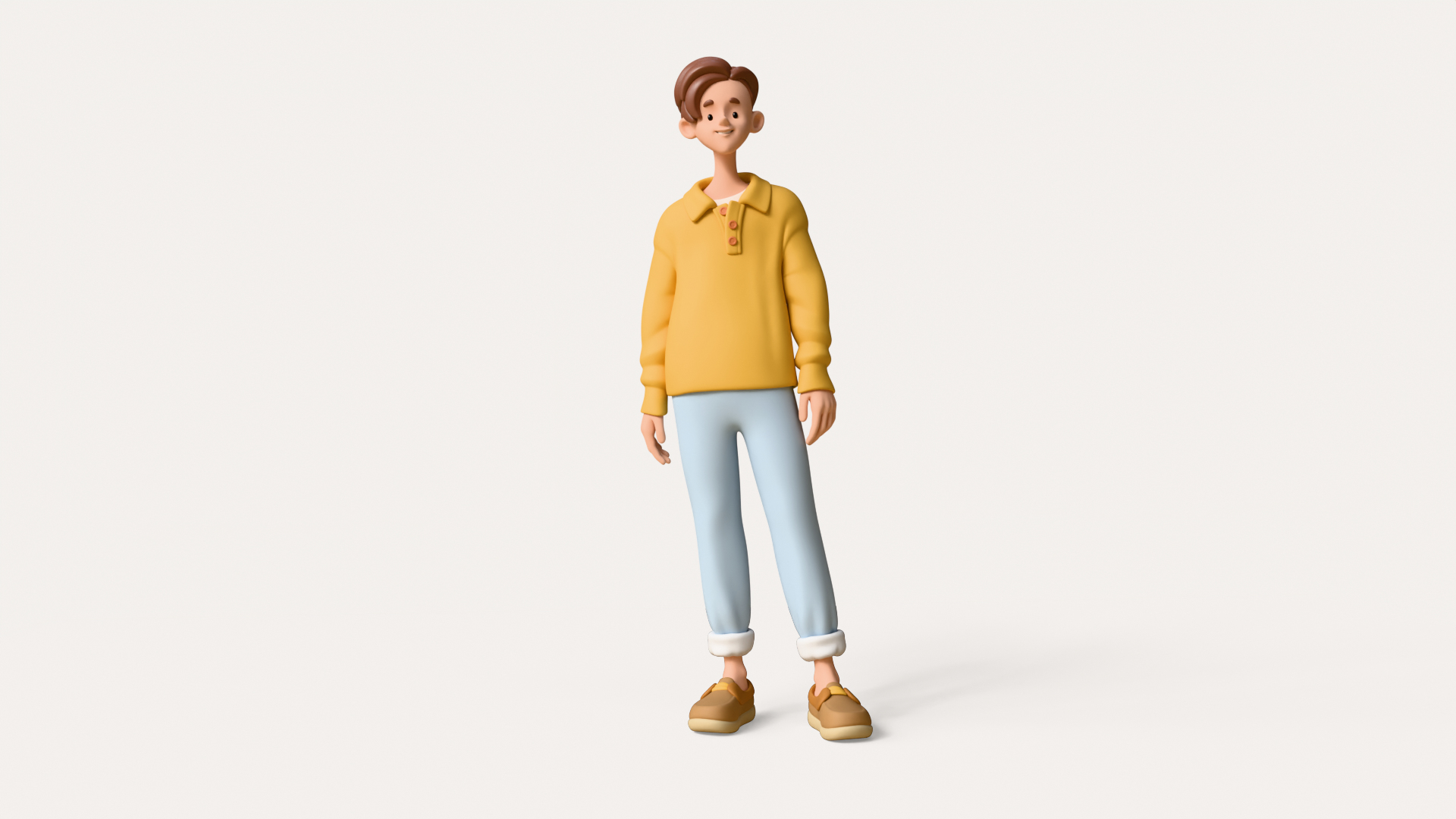 Cartoon Young Man Model - TurboSquid 2285290