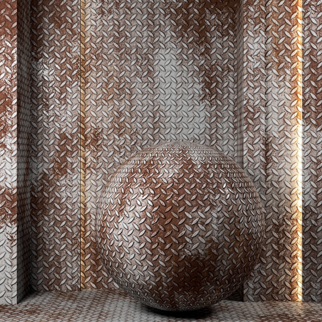 4k Rusty Metal Texture -PBR Material - 4 Patterns - Industrial Grunge ...