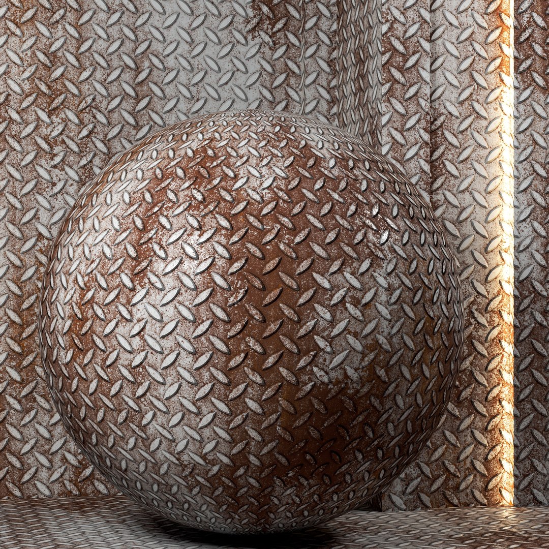 4k Rusty Metal Texture -PBR Material - 4 Patterns - Industrial Grunge ...
