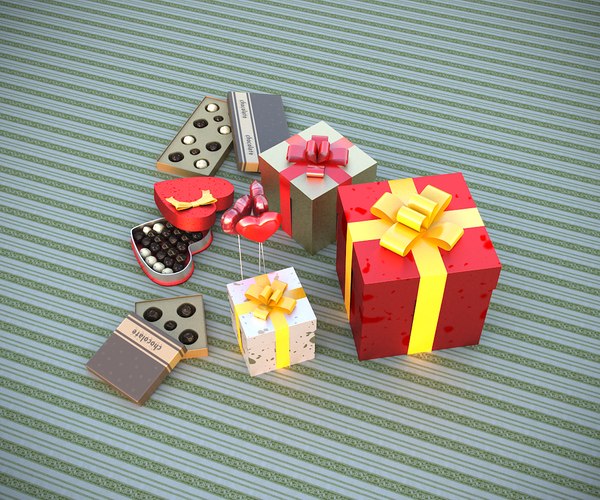 free giftbox gift box 3d model