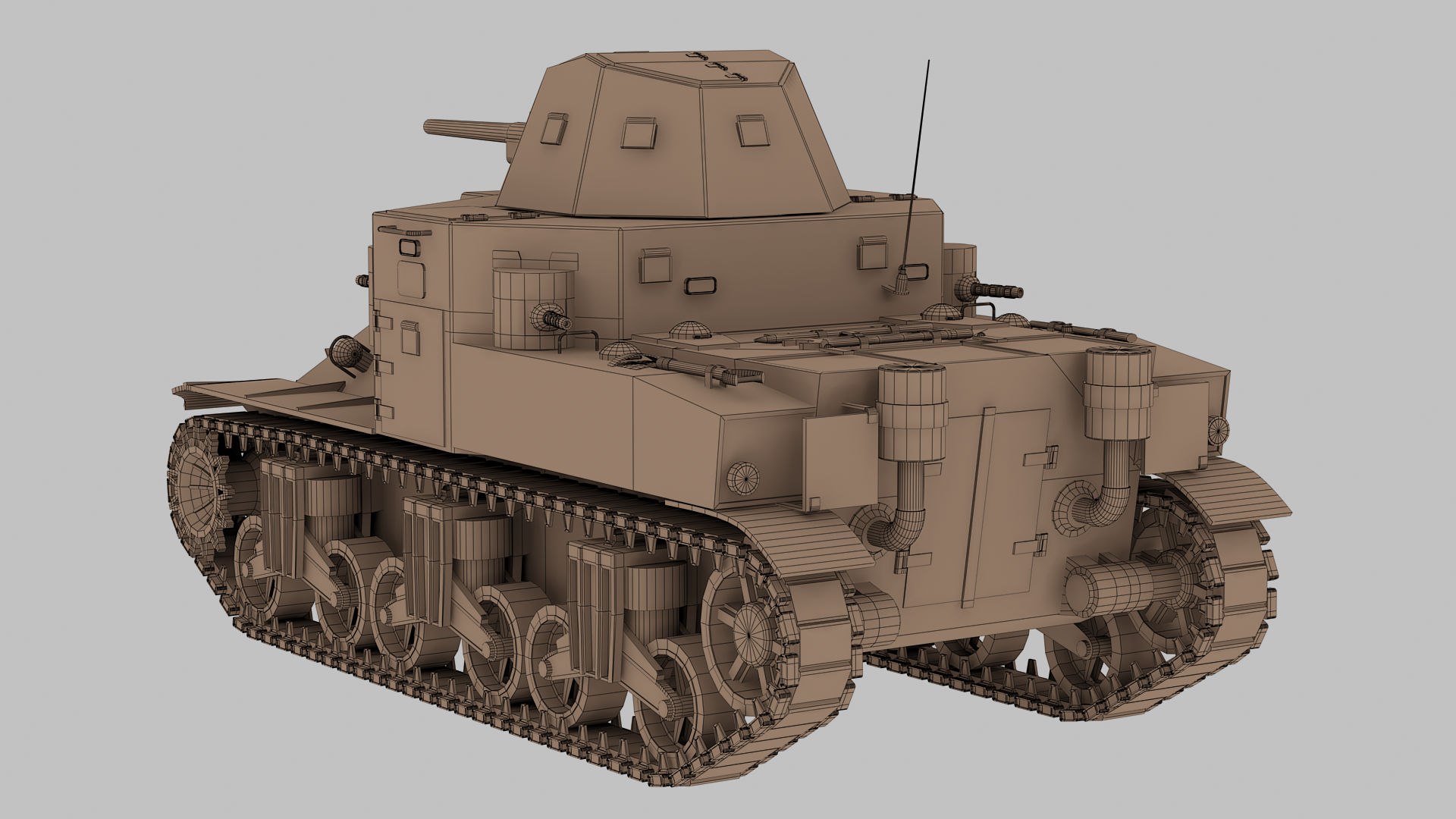 3D M2A1 Medium Tank - TurboSquid 2179229