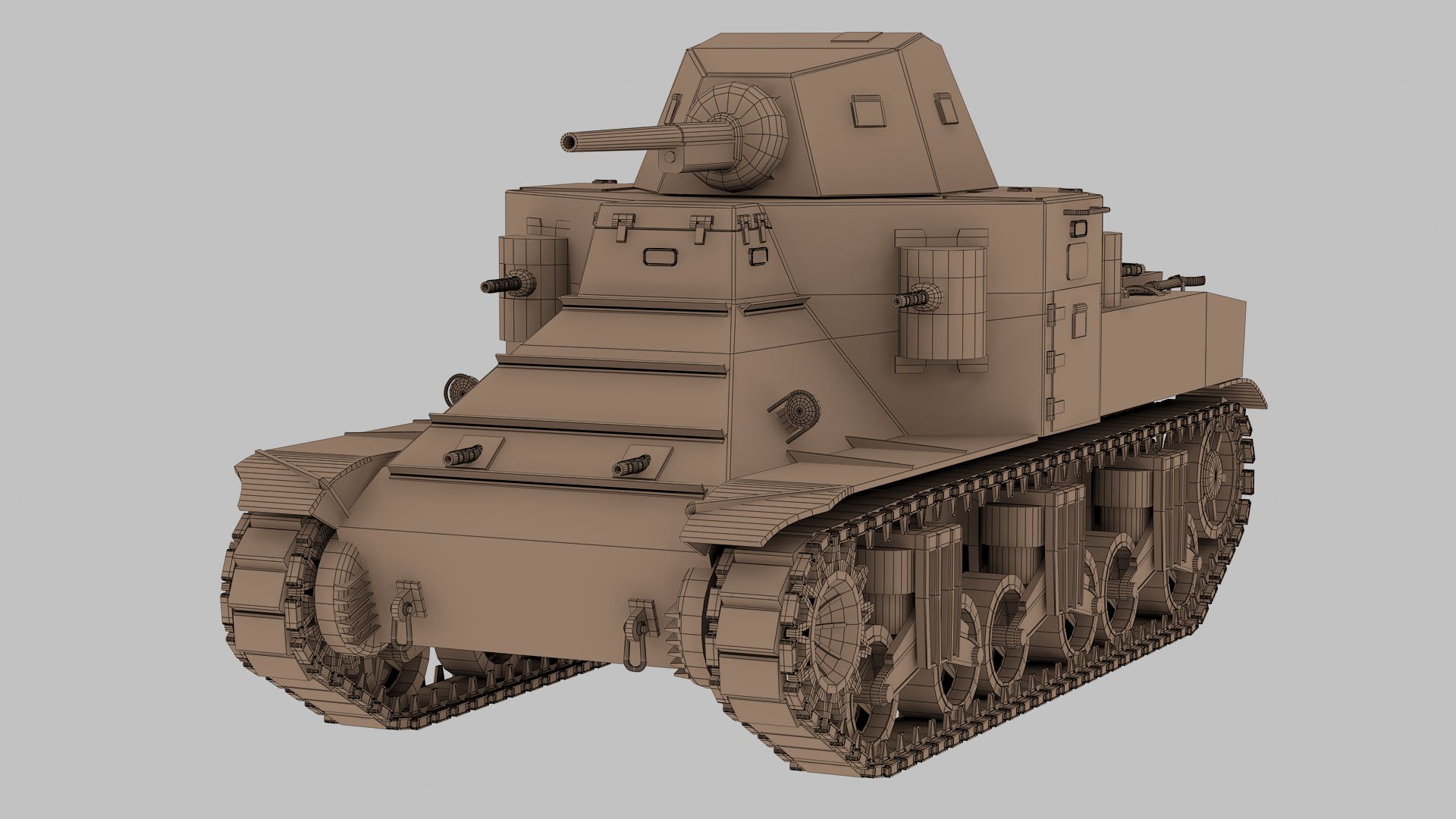 3D M2A1 Medium Tank - TurboSquid 2179229