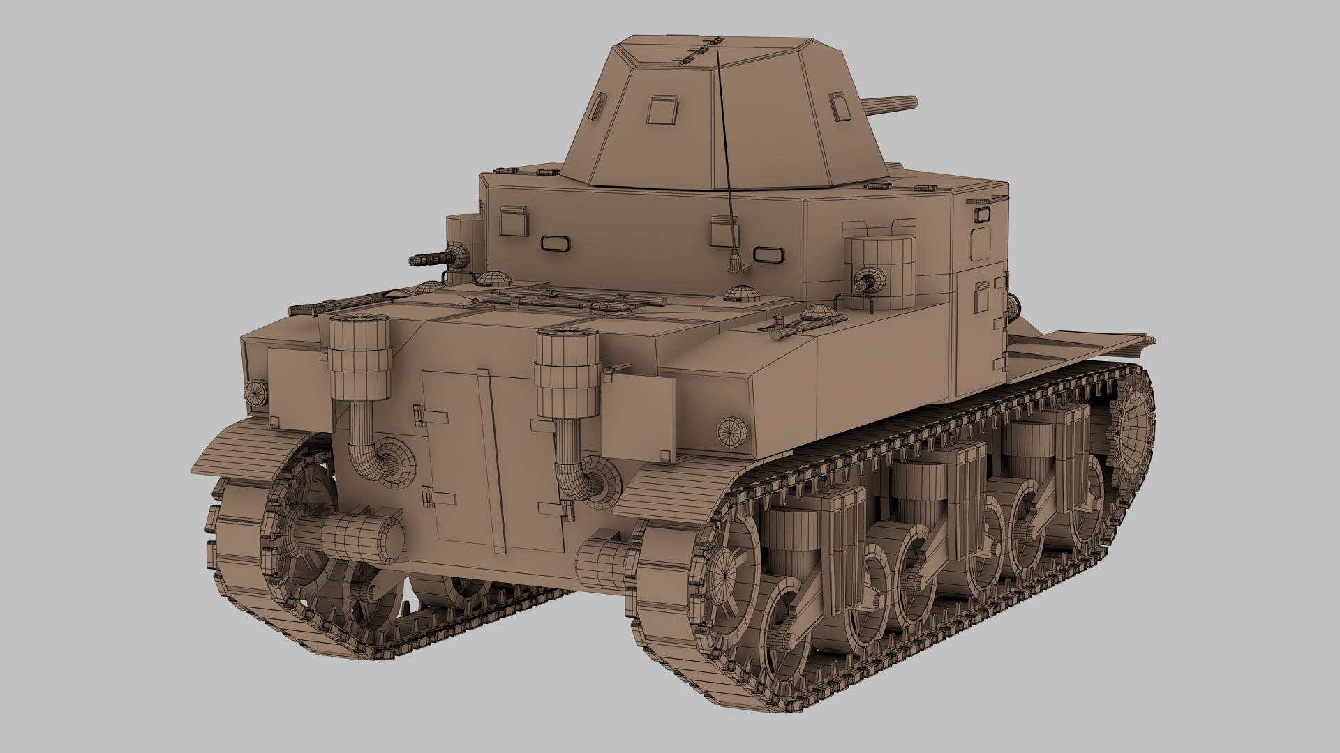 3D M2A1 Medium Tank - TurboSquid 2179229