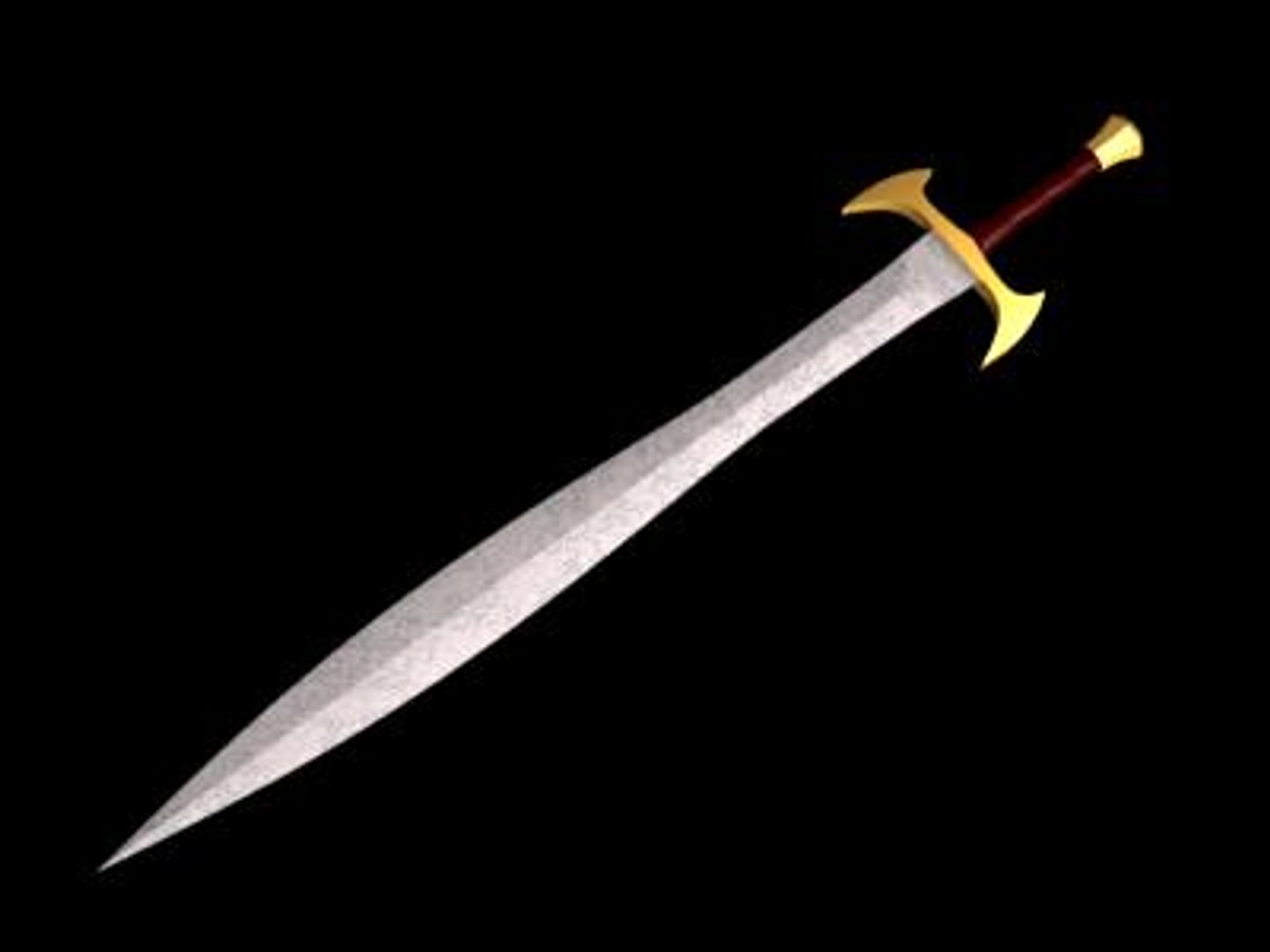 Free Leaf Sword 3d Model