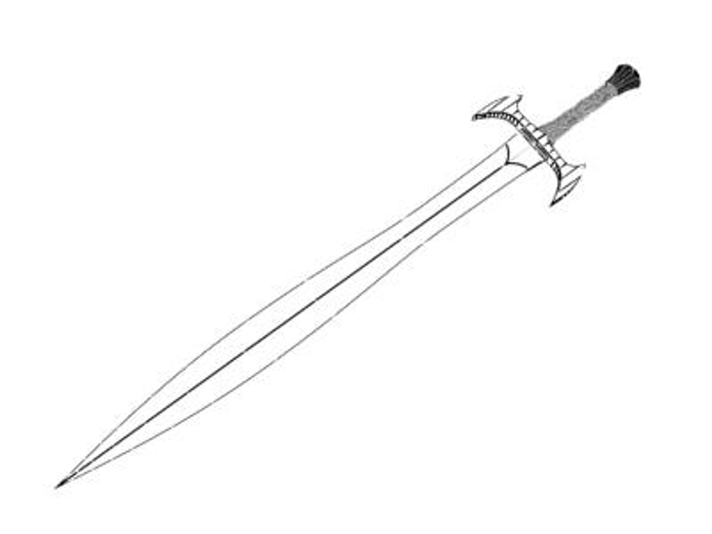 Free Leaf Sword 3d Model