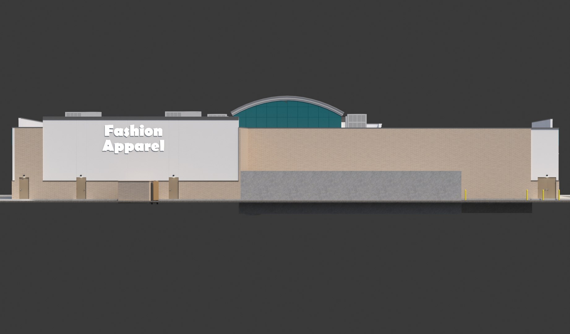 3D Model Exterior Retail Store - TurboSquid 1343124