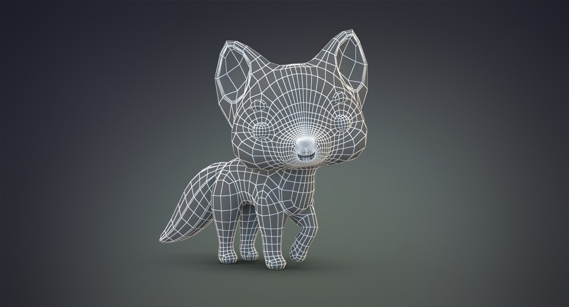 3D cute cartoon fox 2 model - TurboSquid 1345885