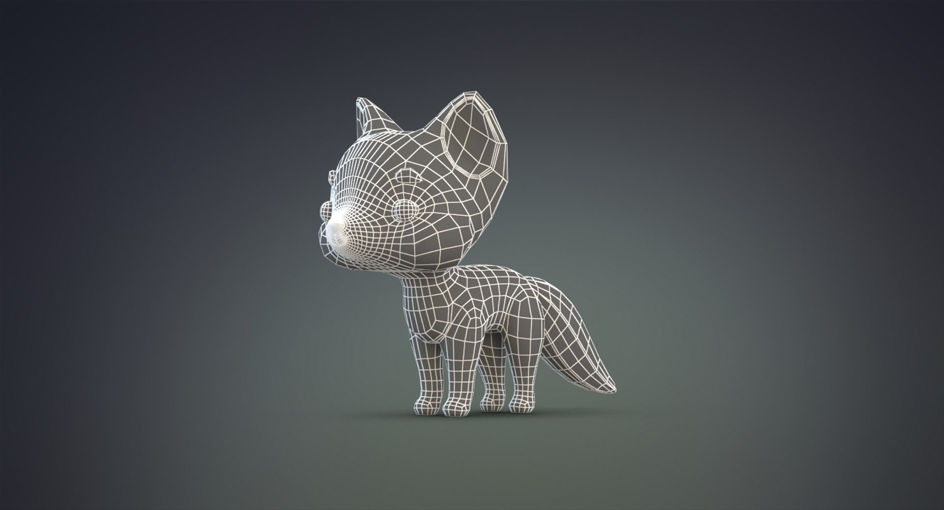 3D cute cartoon fox 2 model - TurboSquid 1345885